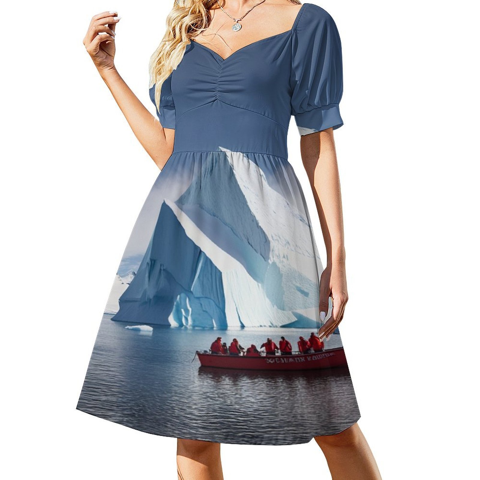 Antarctic Iceberg Adventure Short Sleeve Dress Clothes Women's Summer ...