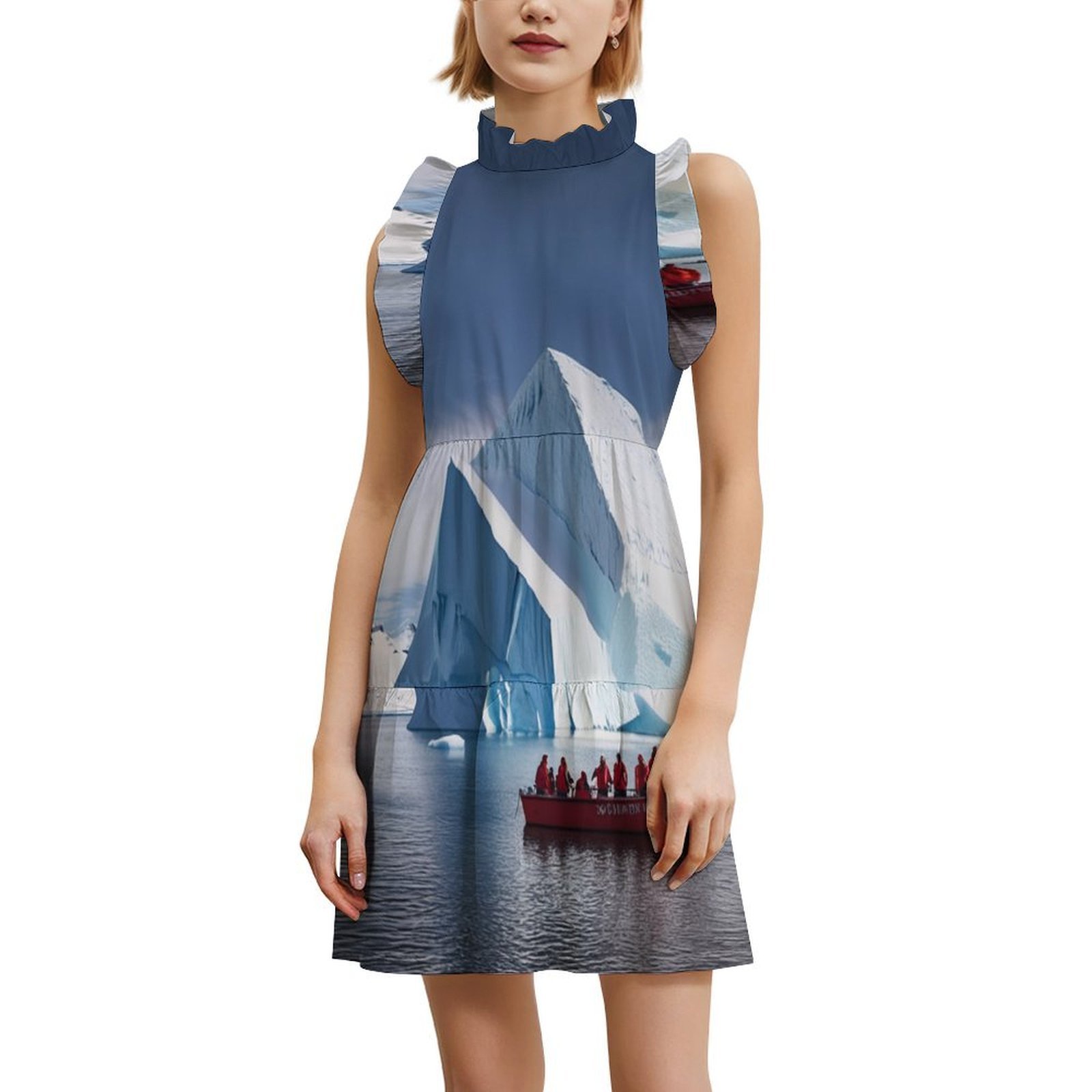 Antarctic Iceberg Adventure Women's Fashion Casual Dress Summer Stand ...