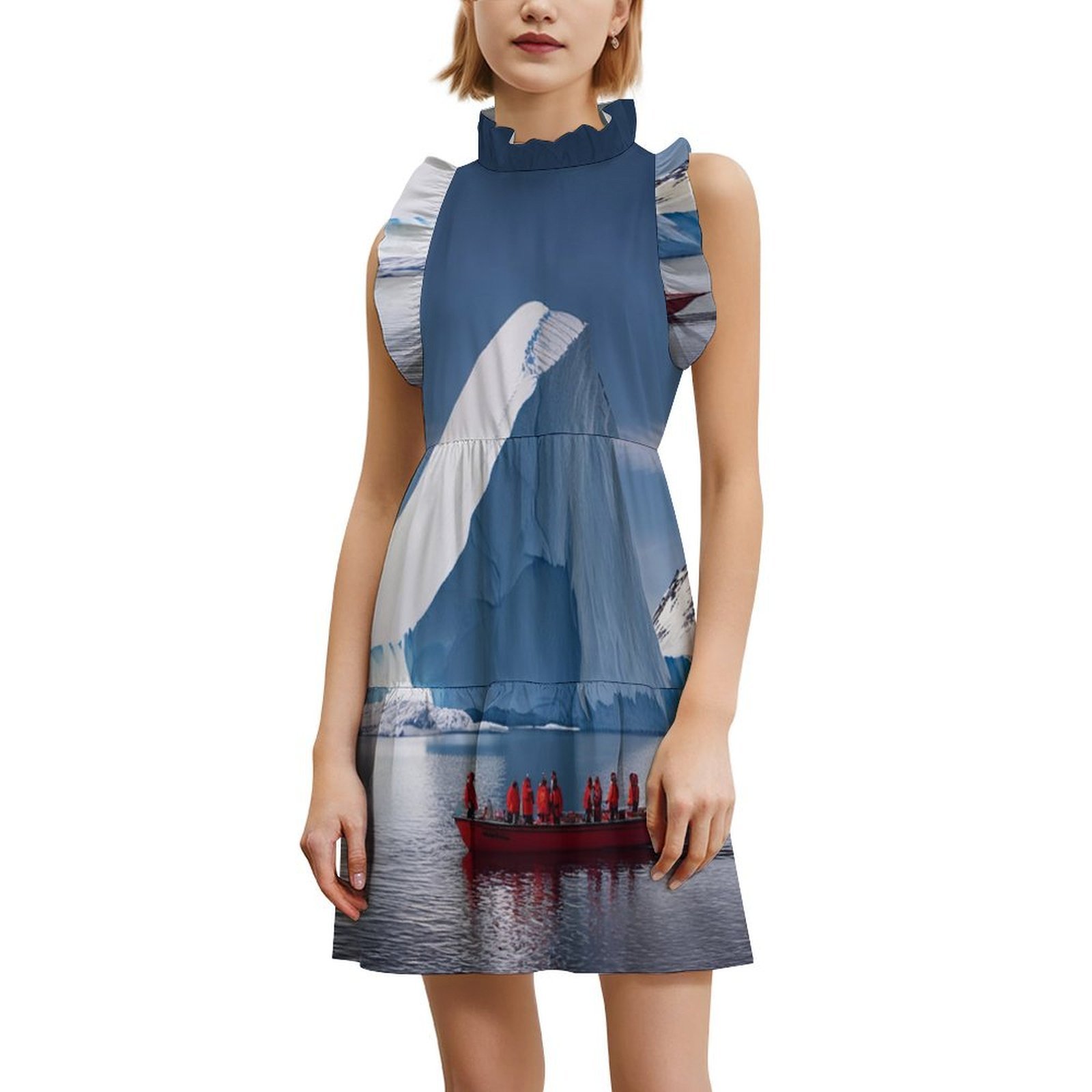 Antarctic Iceberg Adventure Women's Fashion Casual Dress Summer Stand ...