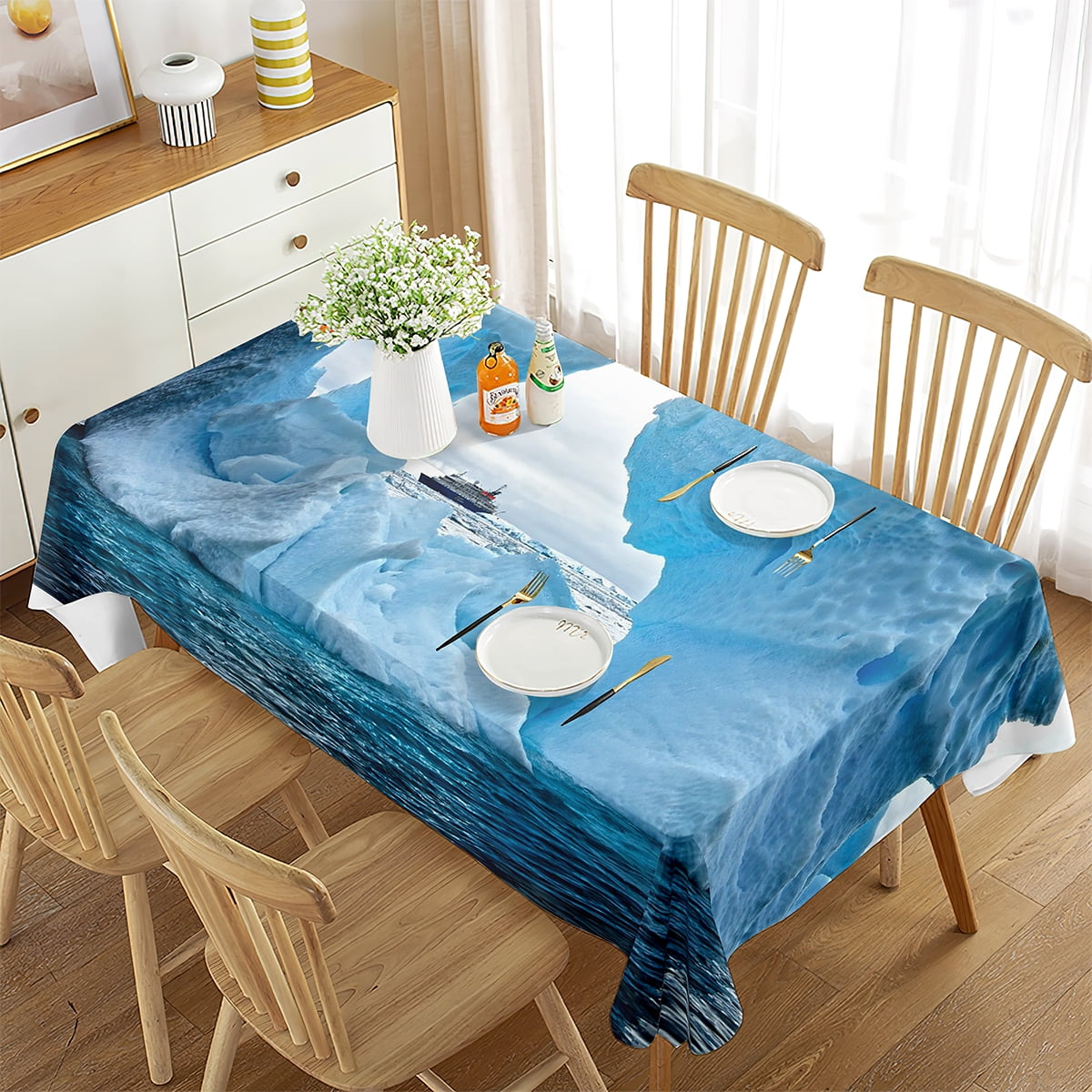 Antarctic Iceberg Tablecloth Rectangular Cold Antarctic Iceberg Snow ...