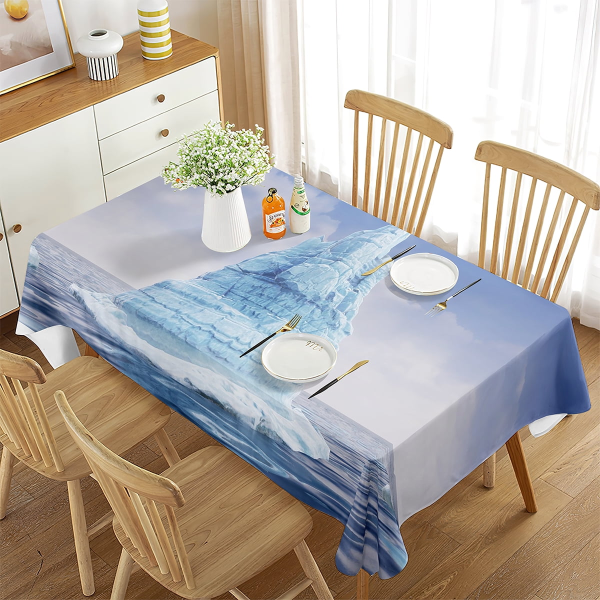 Antarctic Iceberg Tablecloth Rectangular Cold Antarctic Iceberg Snow ...