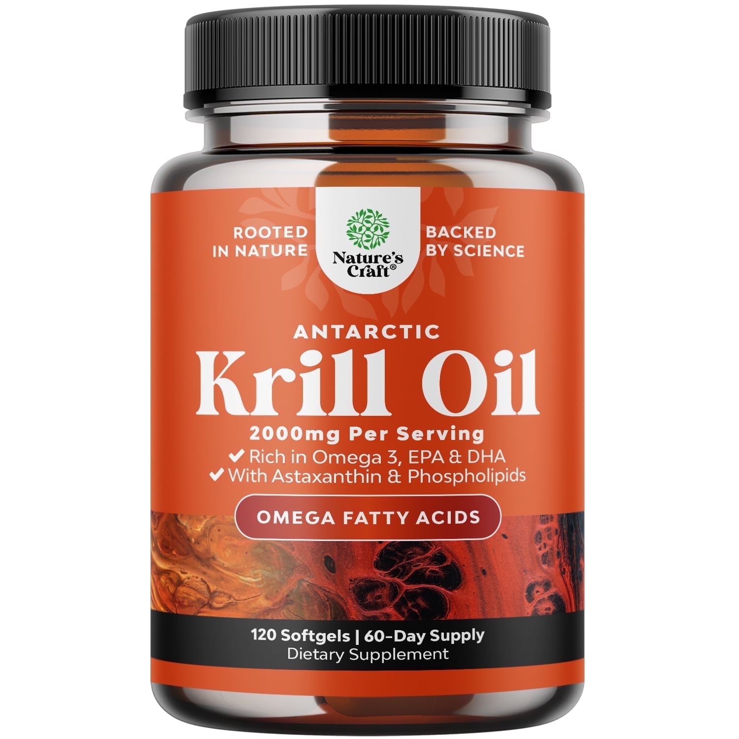 Antarctic Krill Oil 2000mg per Serving Softgels - Omega 3 Krill Oil Supplement with EPA DHA ...