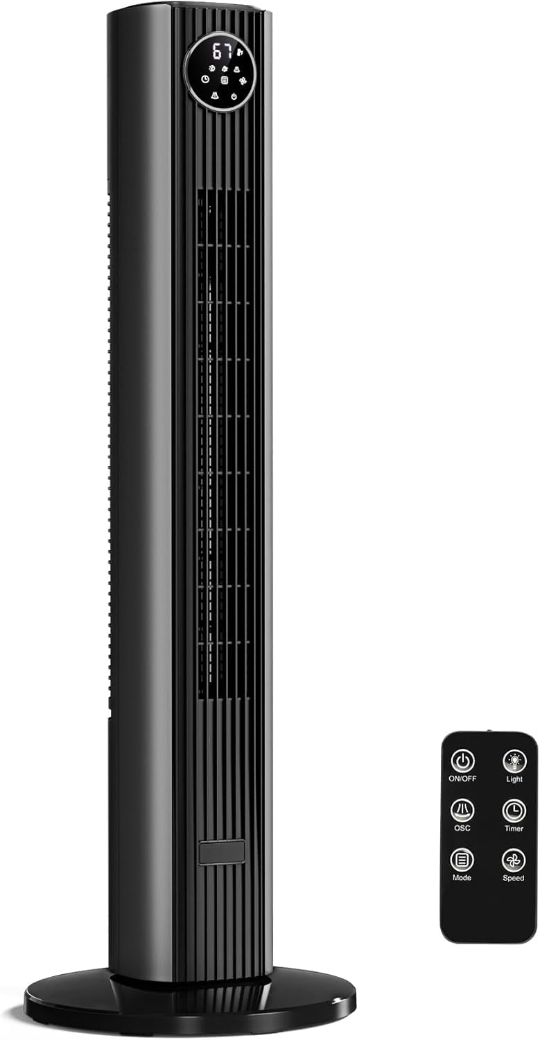 Antarctic Star 35-inch Tower Fan Portable Electric 85° Oscillating Fan ...