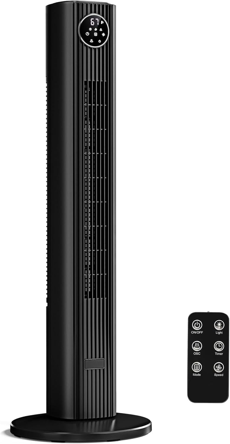 Antarctic Star 35-inch Tower Fan Portable Electric 85° Oscillating Fan ...