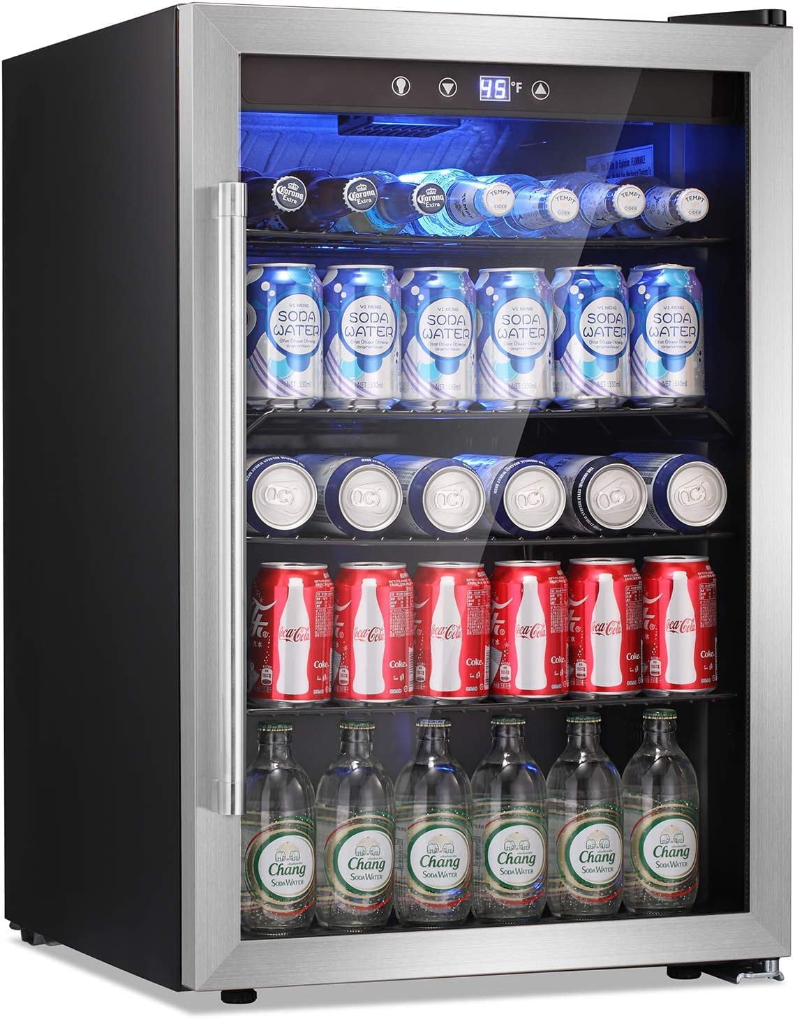 Antarctic Star Beverage Refrigerator Cooler - 145 Can Mini Fridge Glass ...