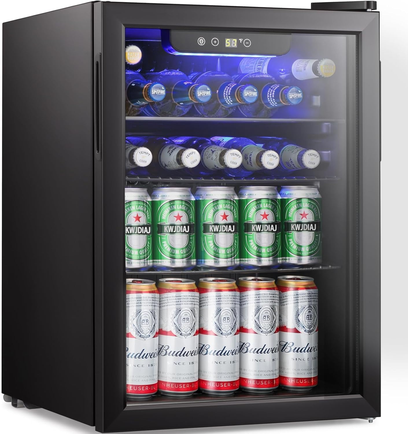 Antarctic Star Beverage Refrigerator Cooler-85 Can Mini Fridge Glass ...