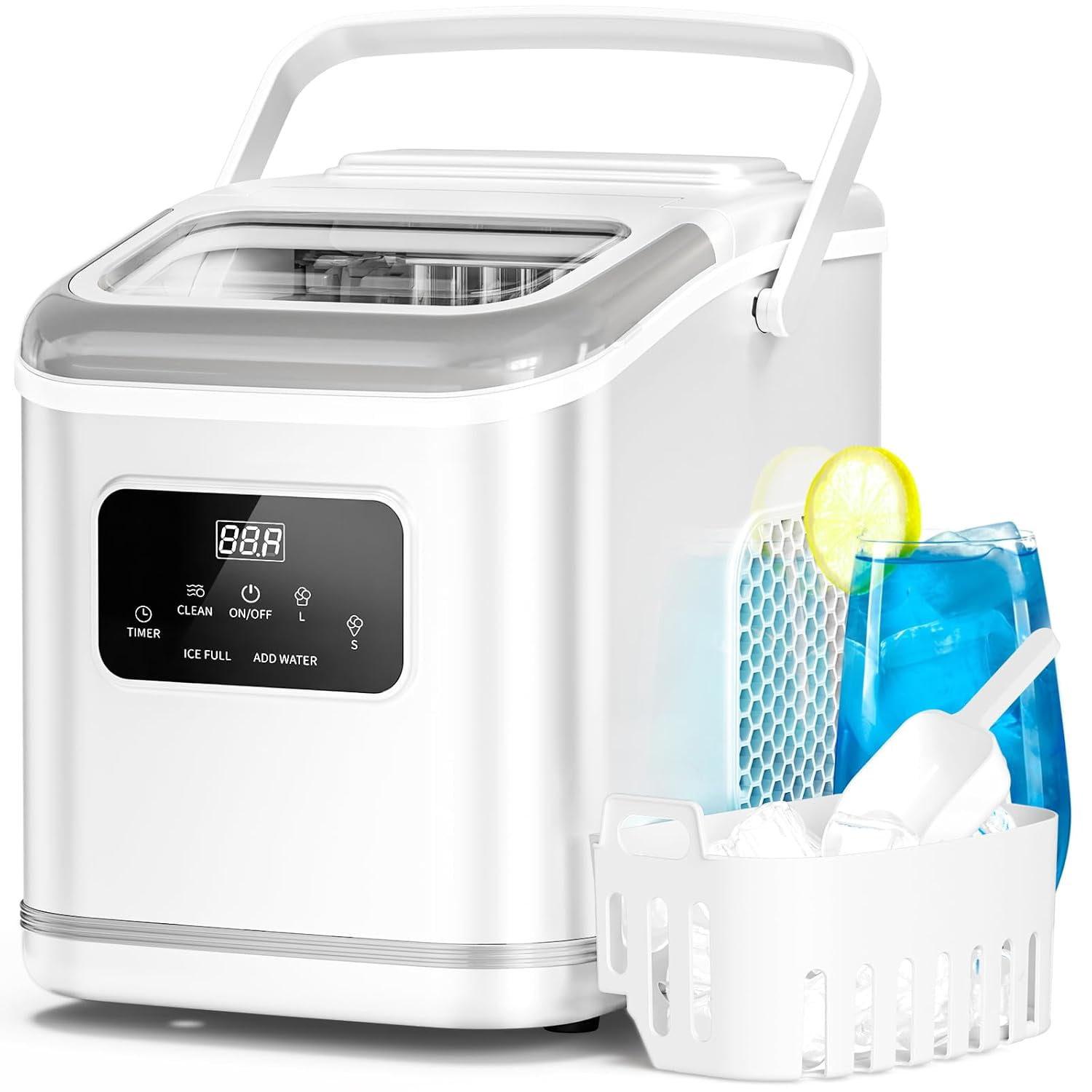 Antarctic Star Countertop Ice Maker, Portable Ice Machine with Carry ...