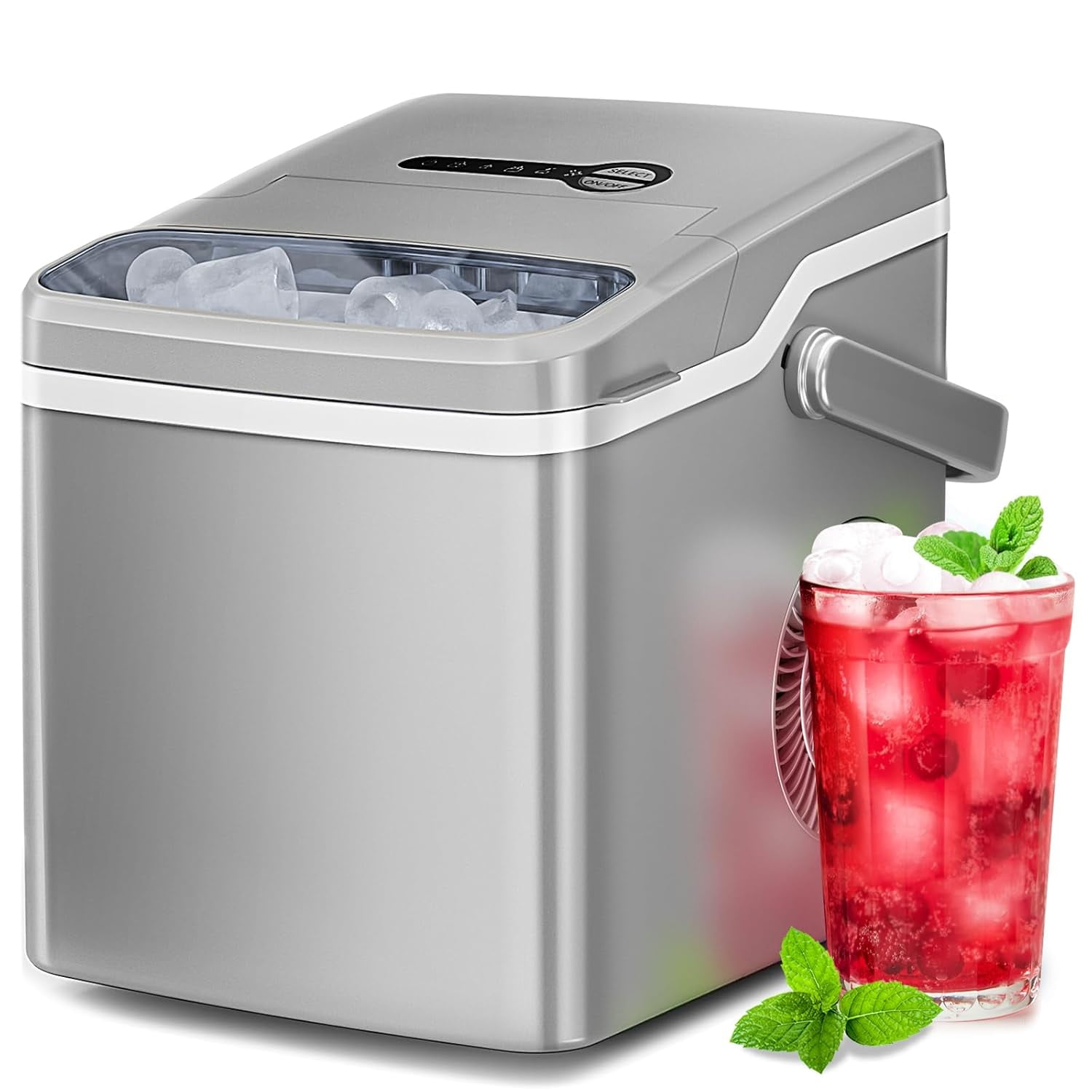 Antarctic Star Ice Maker Countertop, 26Lbs/24H, 2 Sizes Bullet Ice ...