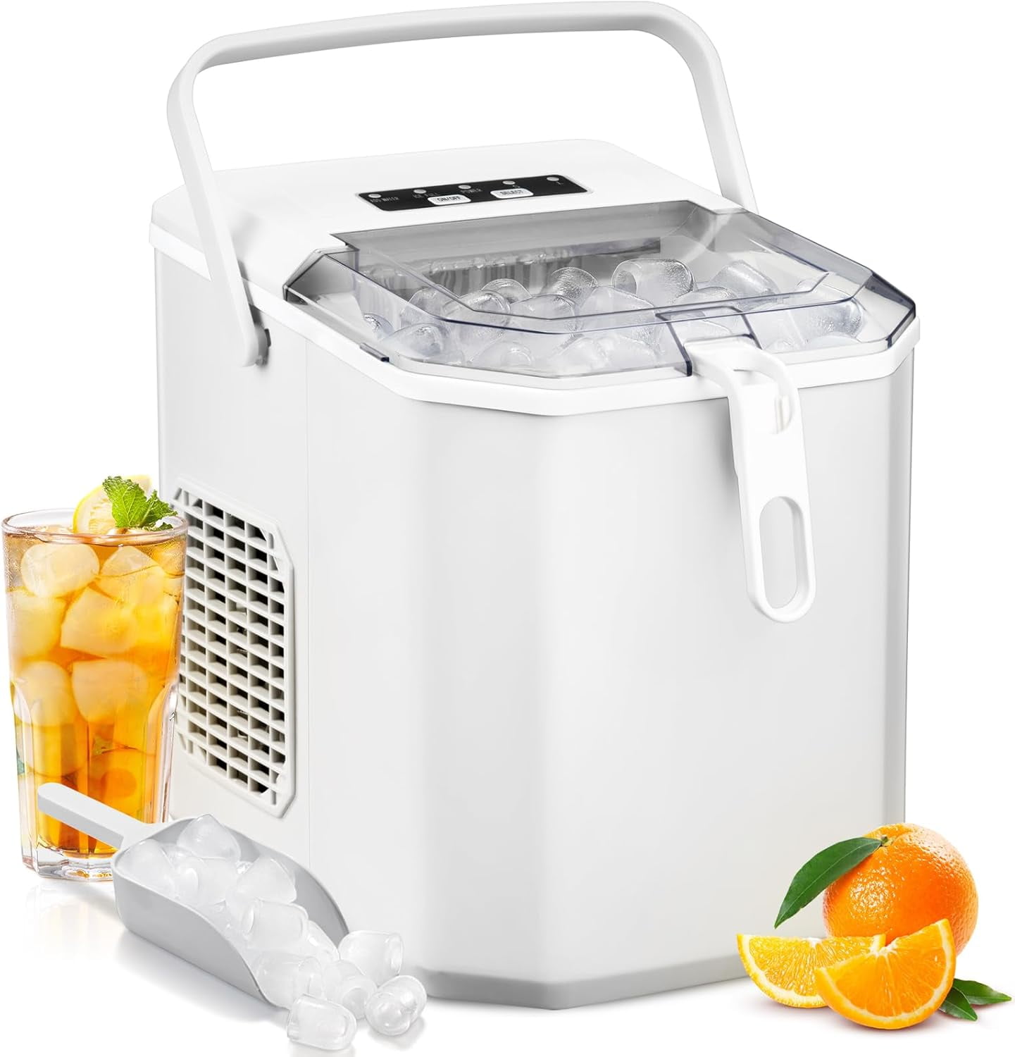 Antarctic Star Ice Maker, S/L Bullet Ice, 28lbs/Day, 9 Ice Cubes in 6 ...