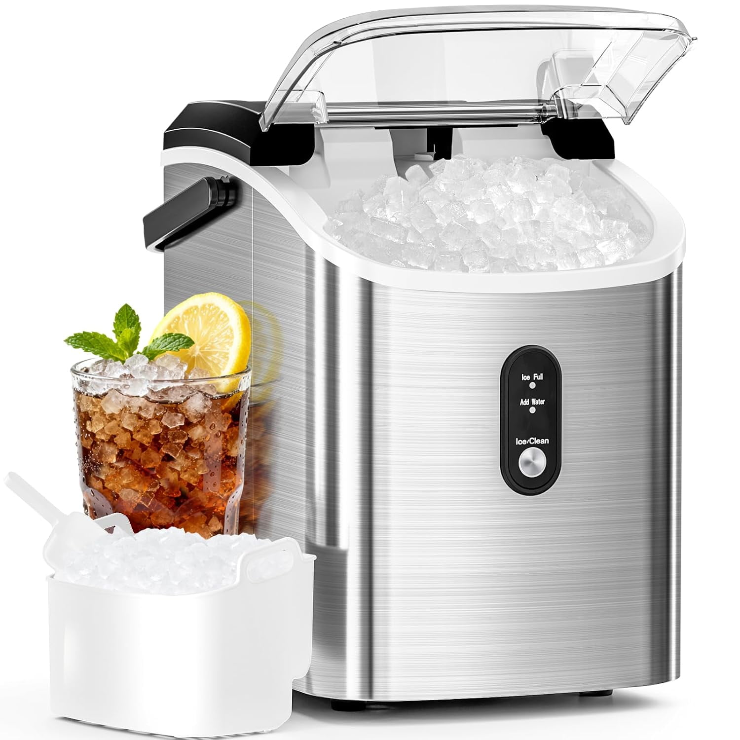 Antarctic Star Nugget Ice Maker with Soft Chewable Ice, Portable Sonic ...