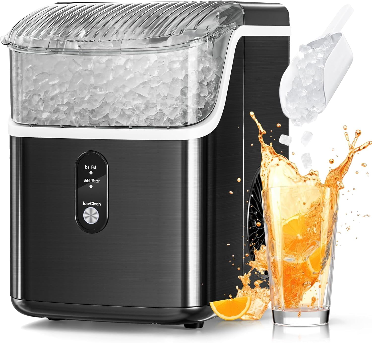 Antarctic Star Nugget Ice Makers Countertop, Pebble Ice Machine with ...