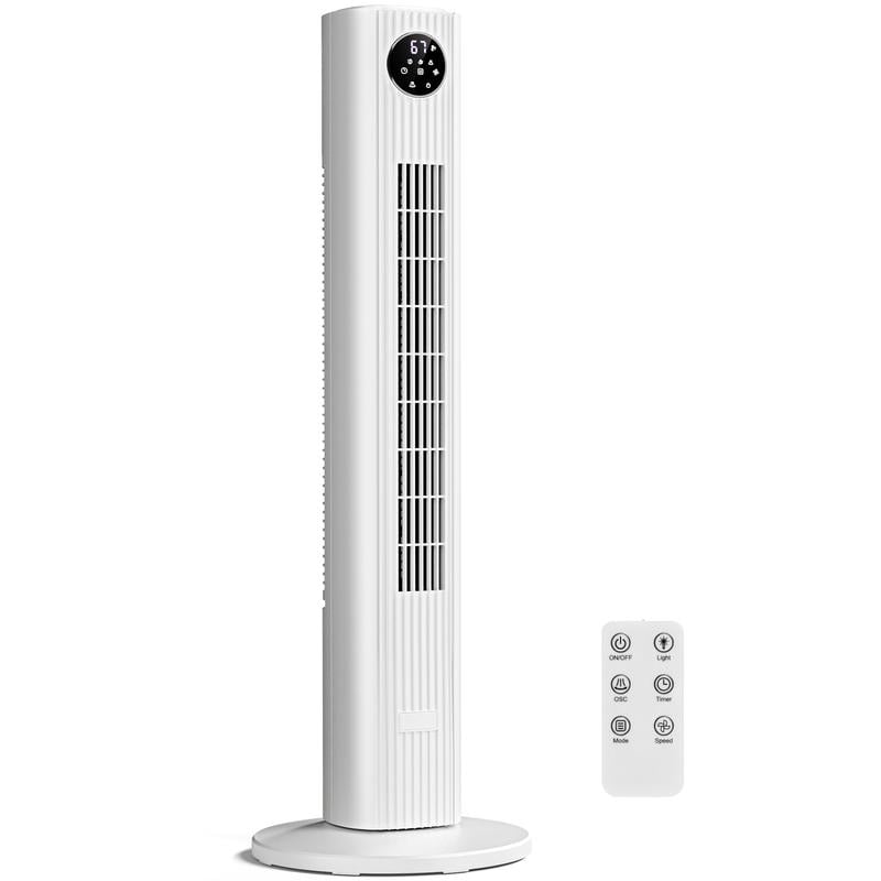 Antarctic Star Tower Fan Portable Electric 65° Oscillating Fan Quiet ...