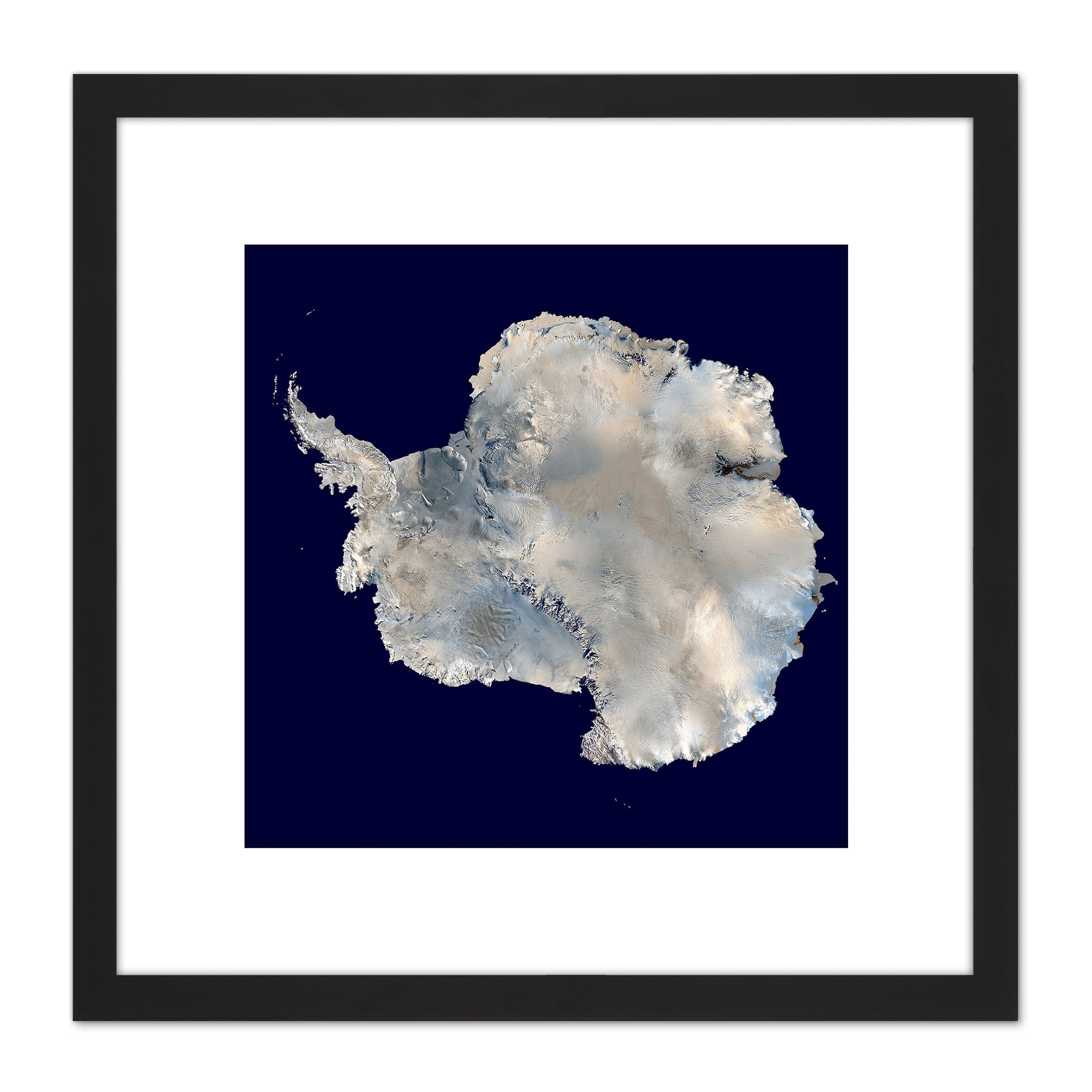Antarctica Continent Blue Marble NASA Photograph 8X8 Inch Square Wooden ...