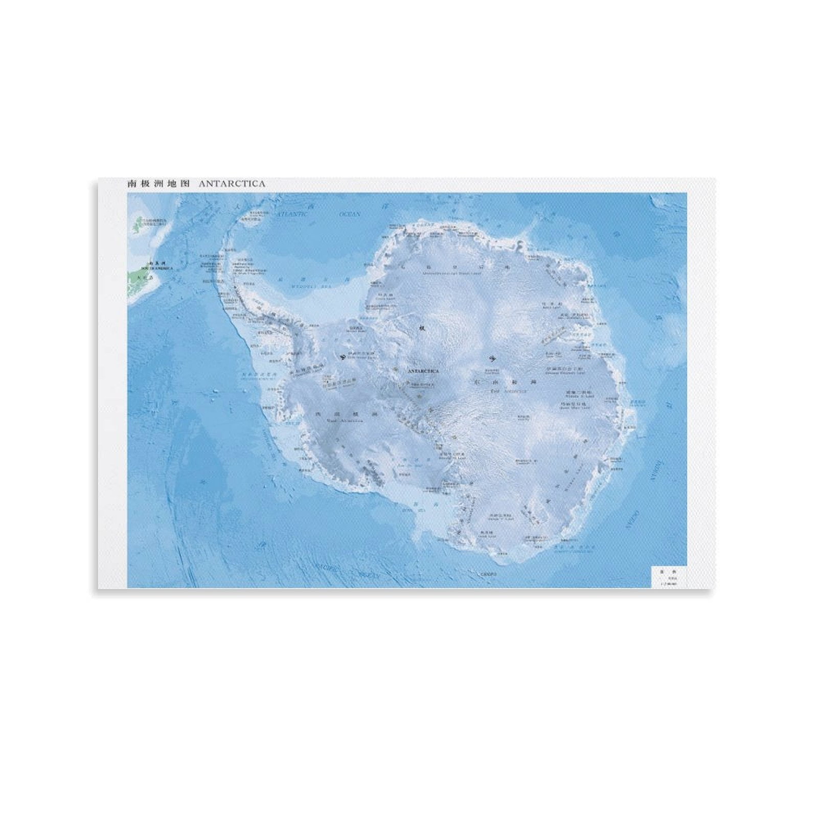 Antarctica Map Color Separation Artworks Canvas Poster Room Aesthetic ...