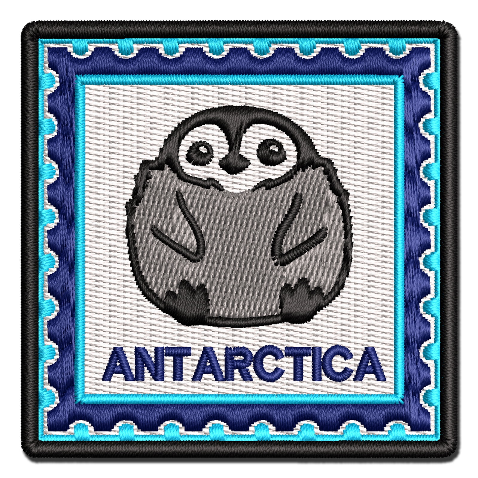 Antarctica Travel Baby Emperor Penguin Applique Multi-Color Embroidered Hook & Loop Patch - 2.5 ...