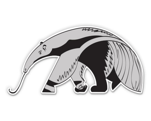 Anteater - 3" Vinyl Sticker - For Car Laptop Water Bottle Phone ...
