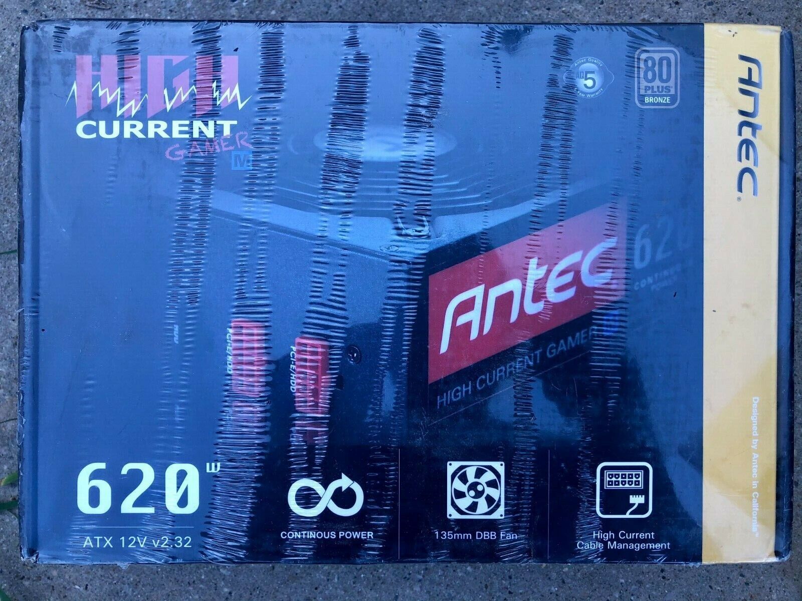 Antec 620 w power supply ATX 12V V2.32 High Current Gamer M 135mm Fan ...