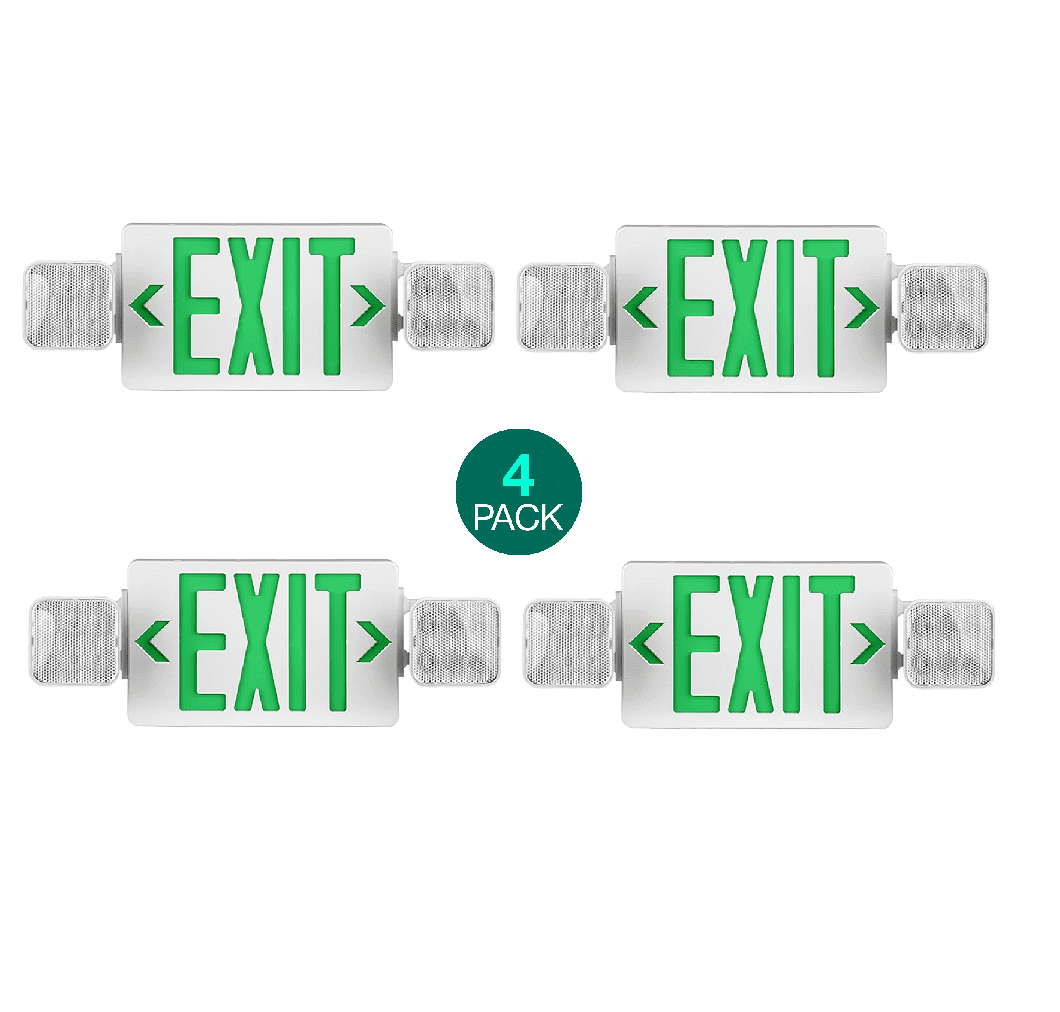 Antec Lighting Emergency LED Exit Sign, Rotatable Lamps, 90-Minute ...