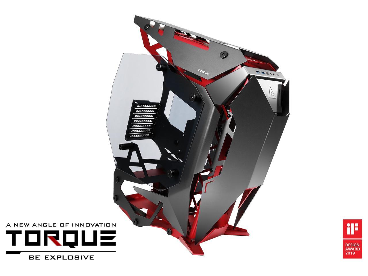 Antec TORQUE Black / Red Aluminum ATX Mid Tower Computer Case - Winner ...