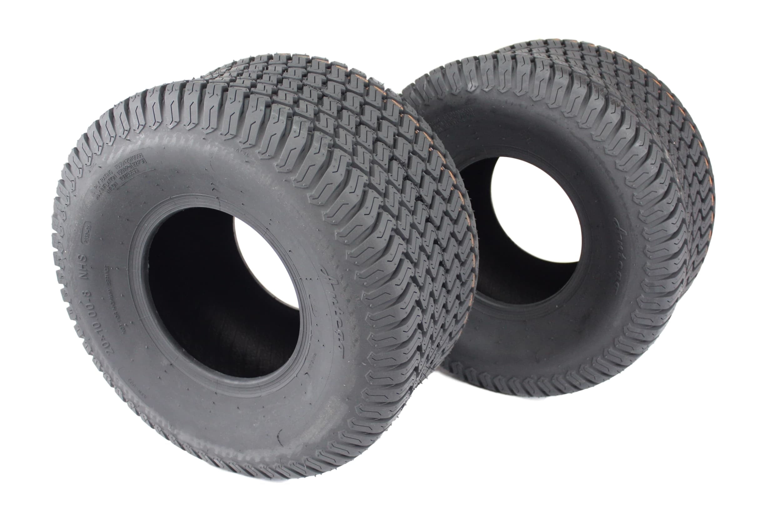 Antego 20x10.00-8 4-Ply Turf Tires for Lawn and Garden Mowers (Set of 2 ...