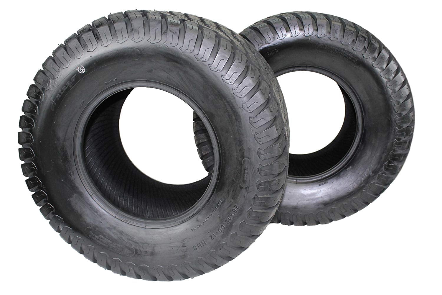 Antego 26x12.00-12 Turf Tires for Lawn and Garden Mowers (Set of 2 ...