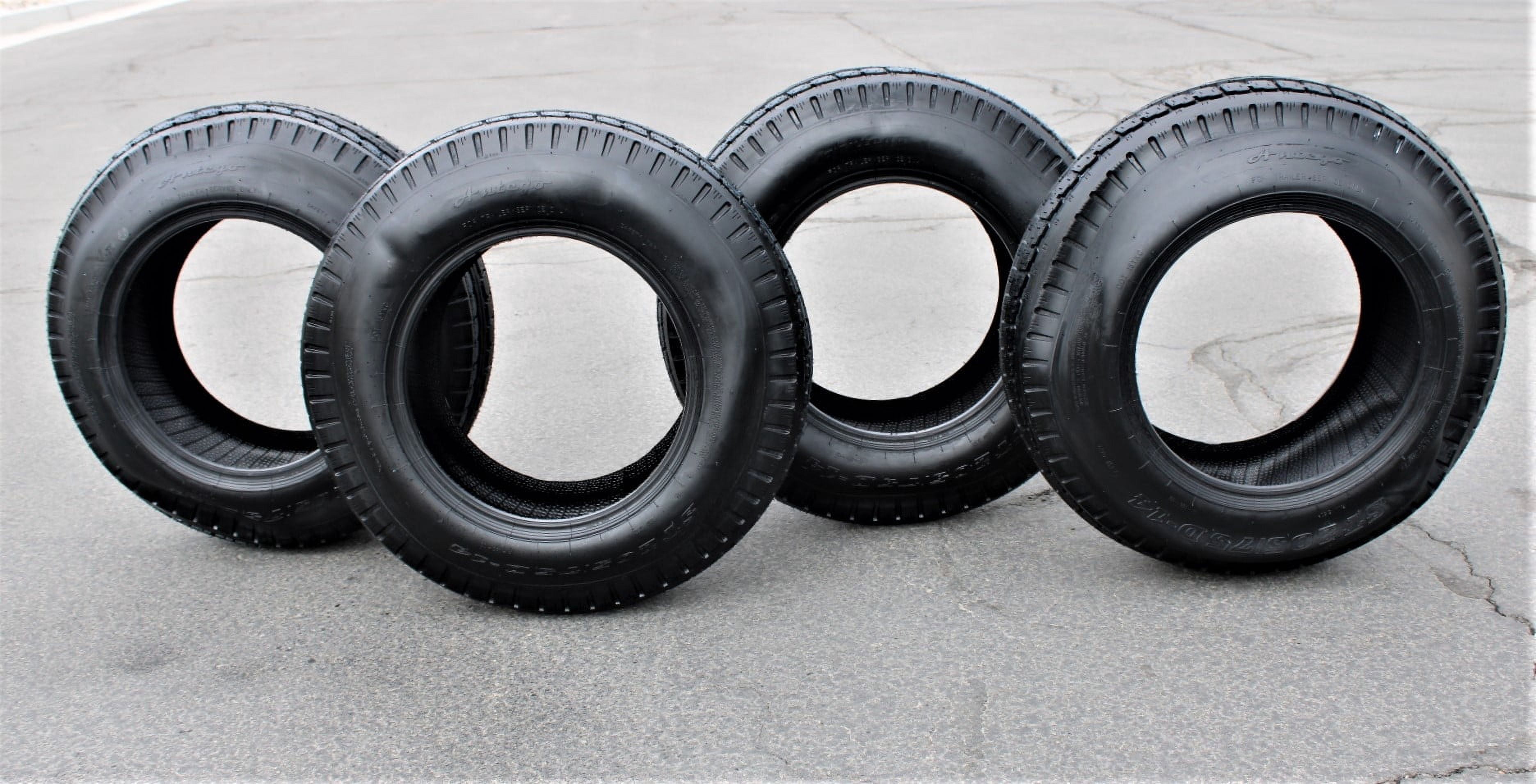 Antego ST205/75D14 Bias Trailer Tire, 6 Ply Load Range C (Set of 4 ...