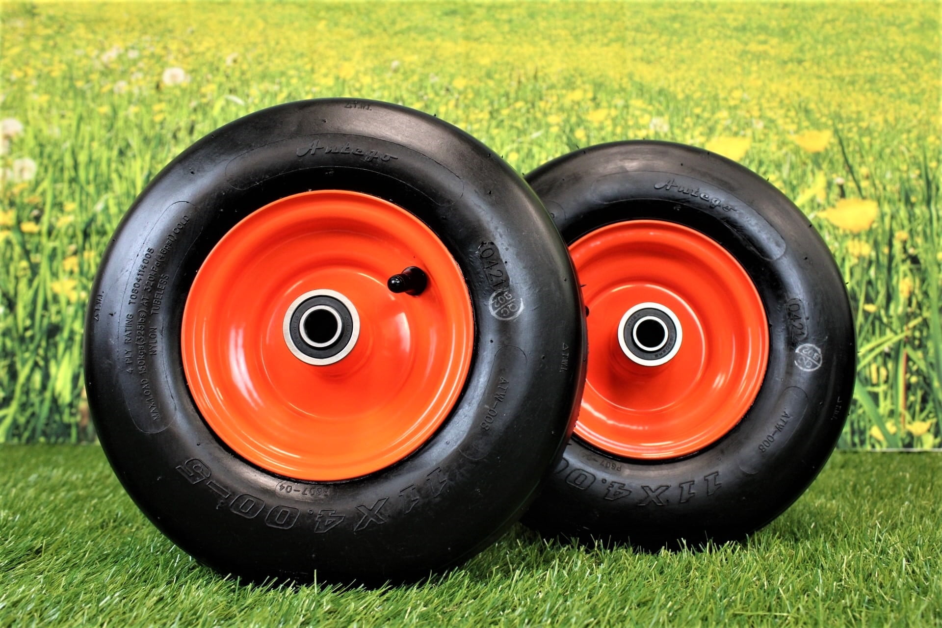 Antego Tire and Wheel 11x4.00-5 Tires & 5.25 Kubota (Set of 2 ...