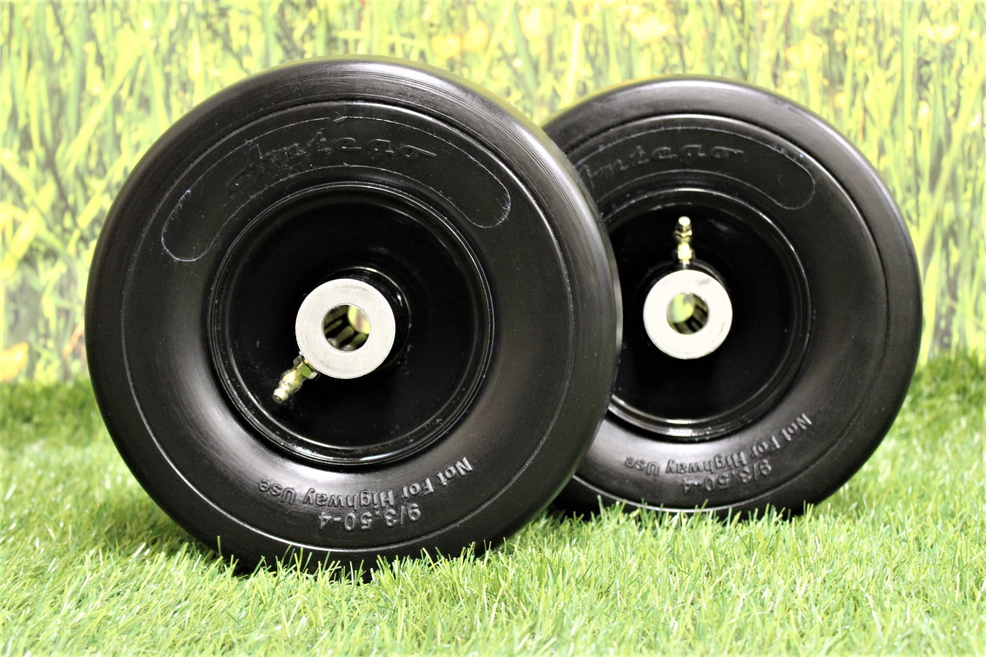 Antego Tire and Wheel 2) Flat Free Tire Assemblies 9x3.50-4 Fits ExMark ...