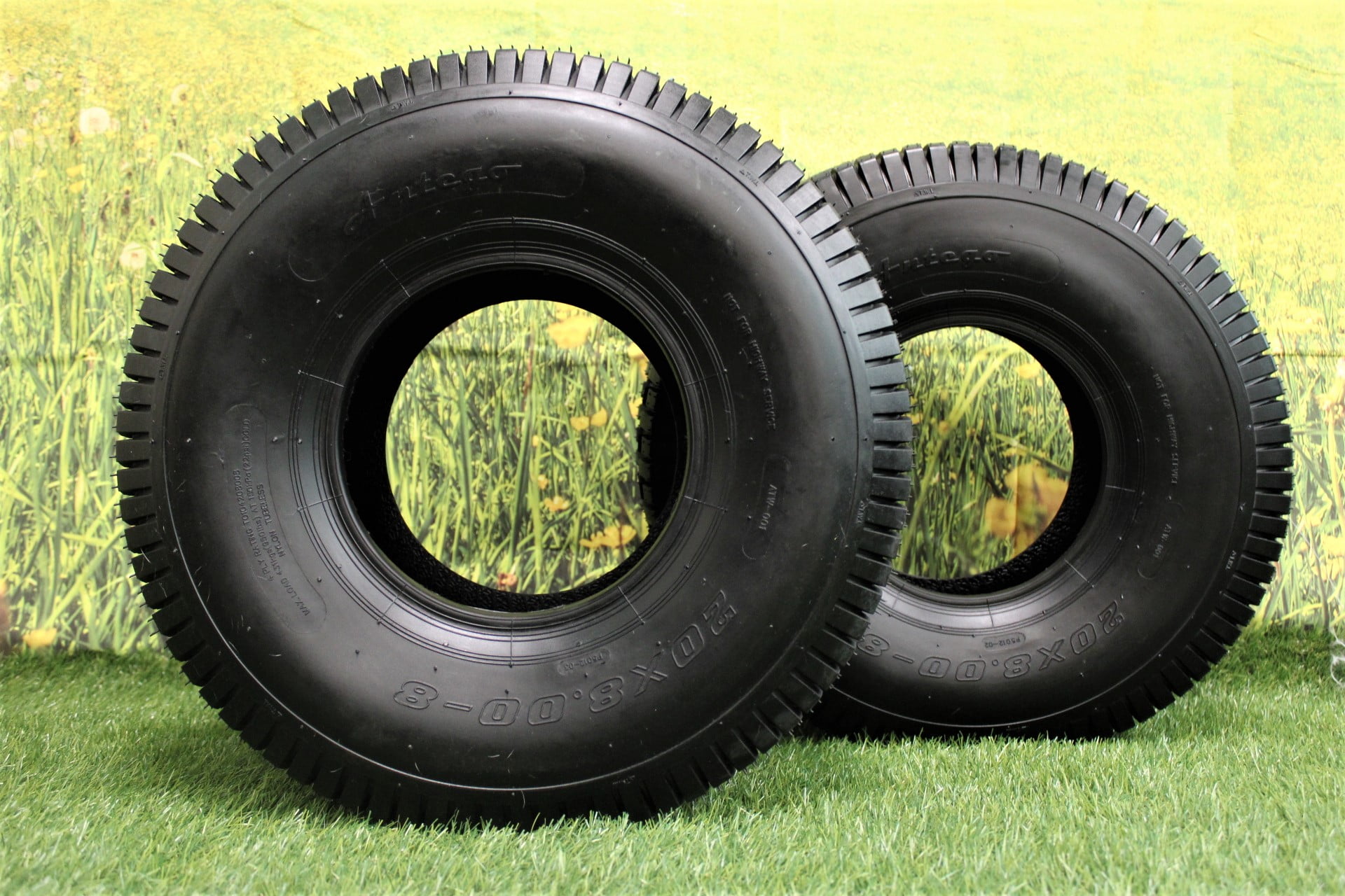 Antego Tire and Wheel 20x8.00-8 4 Ply Turf Tires for Lawn & Garden ...