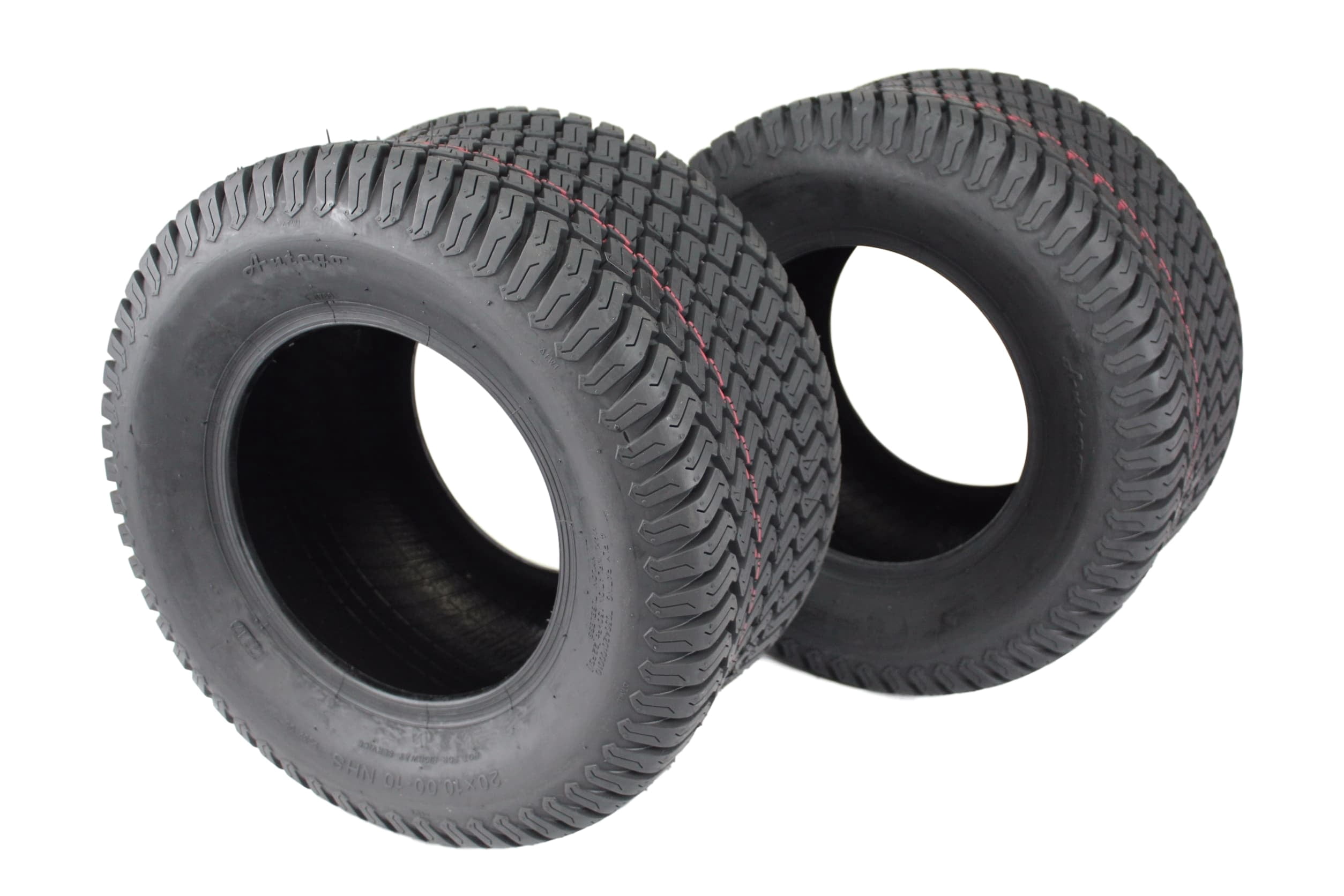 Antego Tire and Wheel Set of Two 20x10.00-10 4 Ply Turf Tires for Lawn ...
