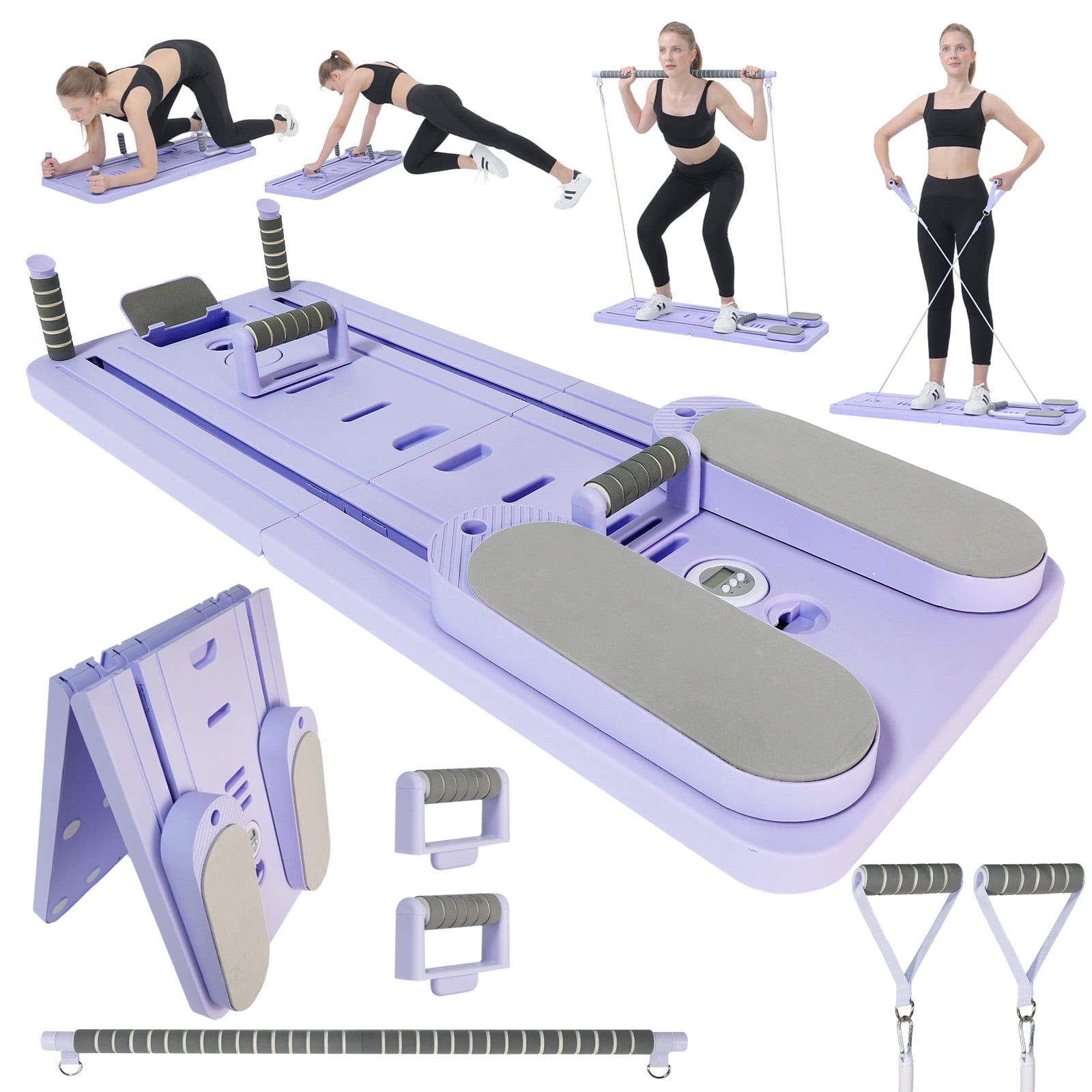 Antelat 5-in-1 Pilates Board, Pilates Reformer Set, Multi-Purpose ...