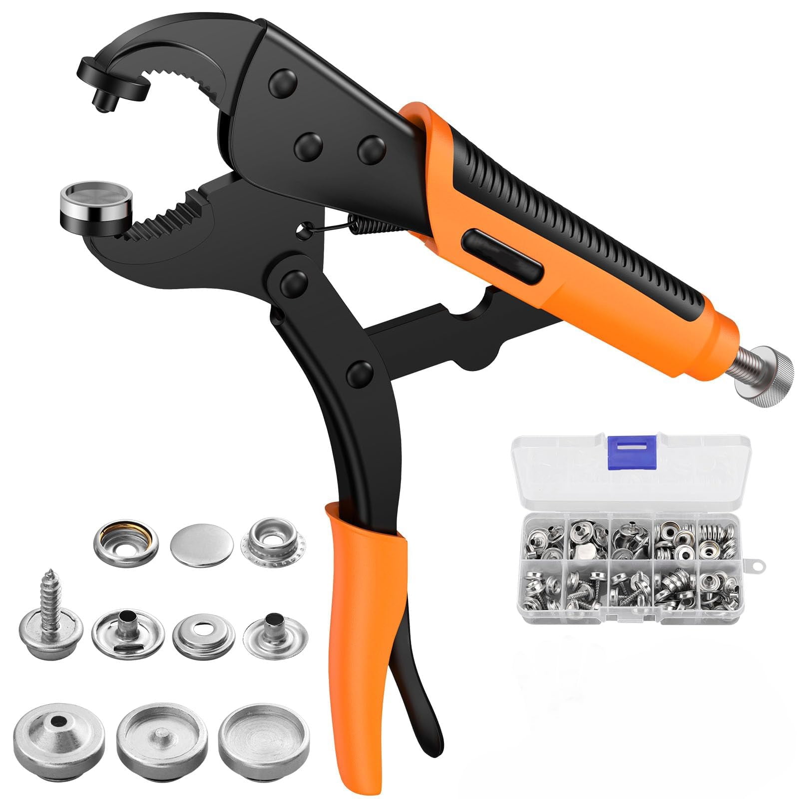 Antelat Heavy Duty Snap Fastener Tool Adjustable Snap Setter Tool ...