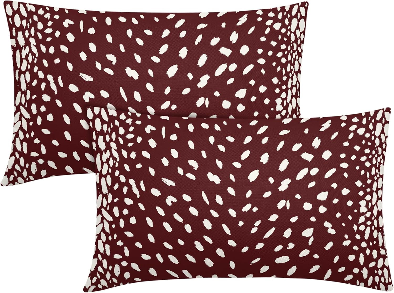 Antelope Burgundy Red Lumbar Pillow Covers 12X20 Inch Neutral Animal ...
