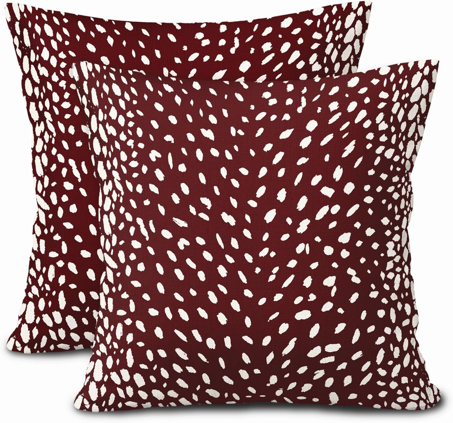 Antelope Burgundy Red Pillow Covers 20X20 Inch Neutral Animal Faux Fawn ...
