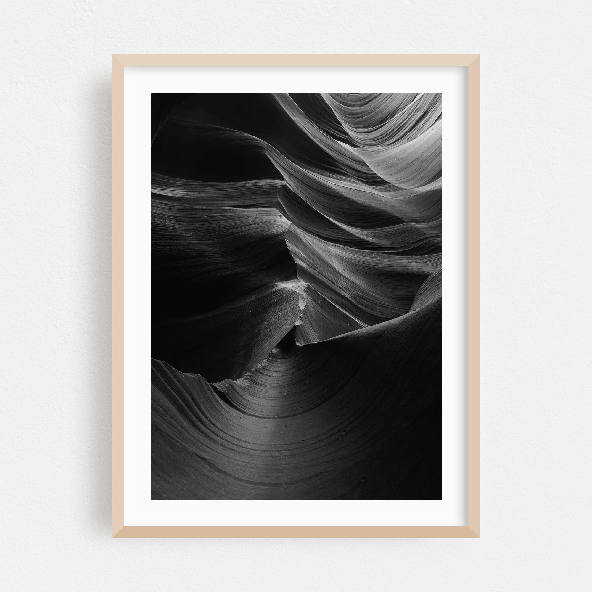 Antelope Canyon Black & White XIII - Arizona Photography Abstract Black ...