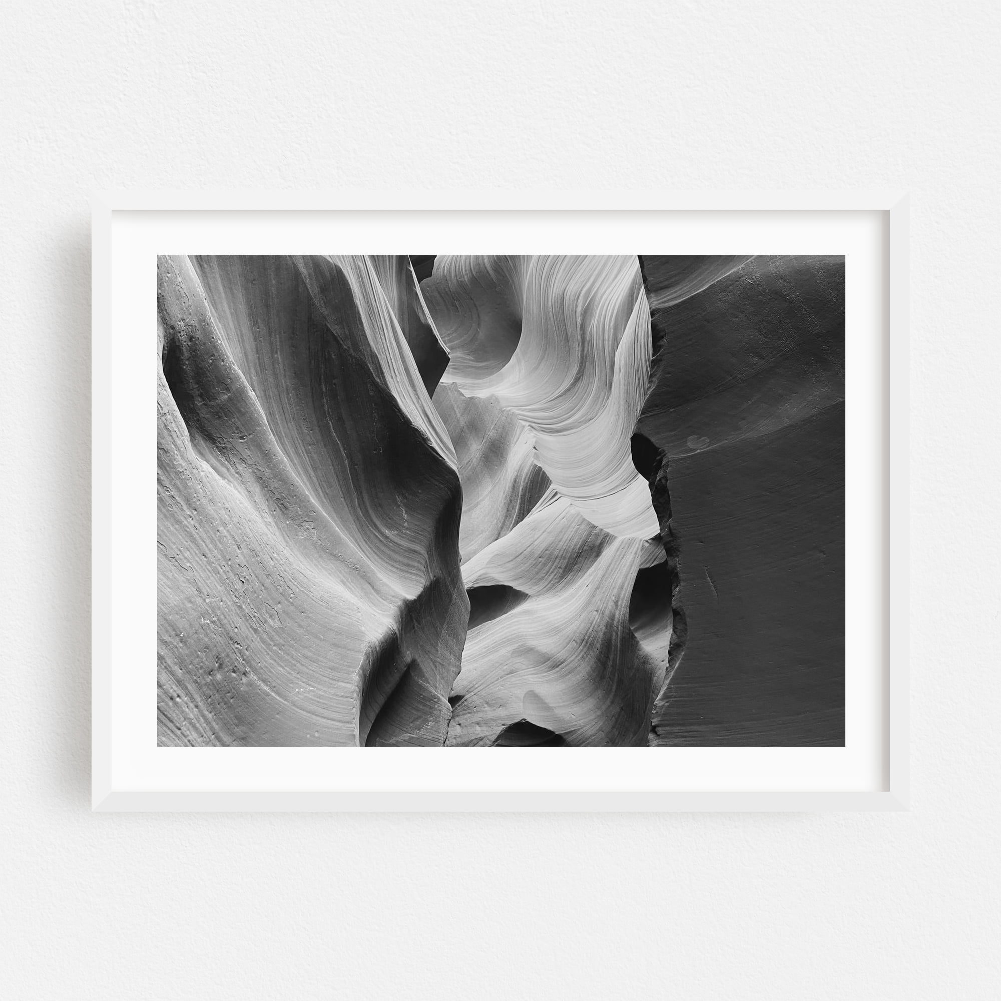 Antelope Canyon Black & White XVII - Arizona Photography Abstract Black ...