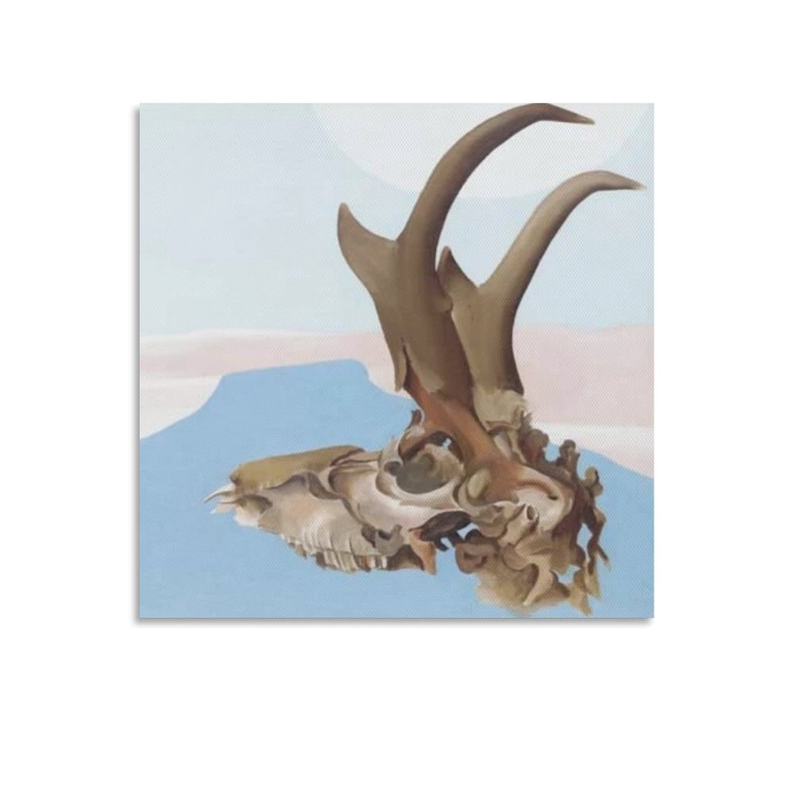 Antelope Head with Pedernal Artworks Canvas Poster Room Aesthetic Wall ...