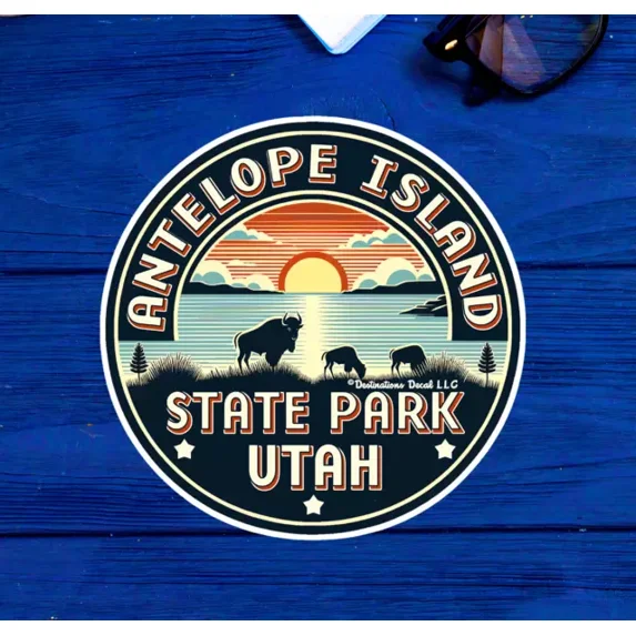 Antelope Island State Park Sticker Utah Decal Indoor Outdoor Ut Phone ...