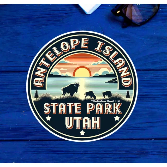Antelope Island State Park Sticker Utah Decal Indoor Outdoor Ut Phone ...