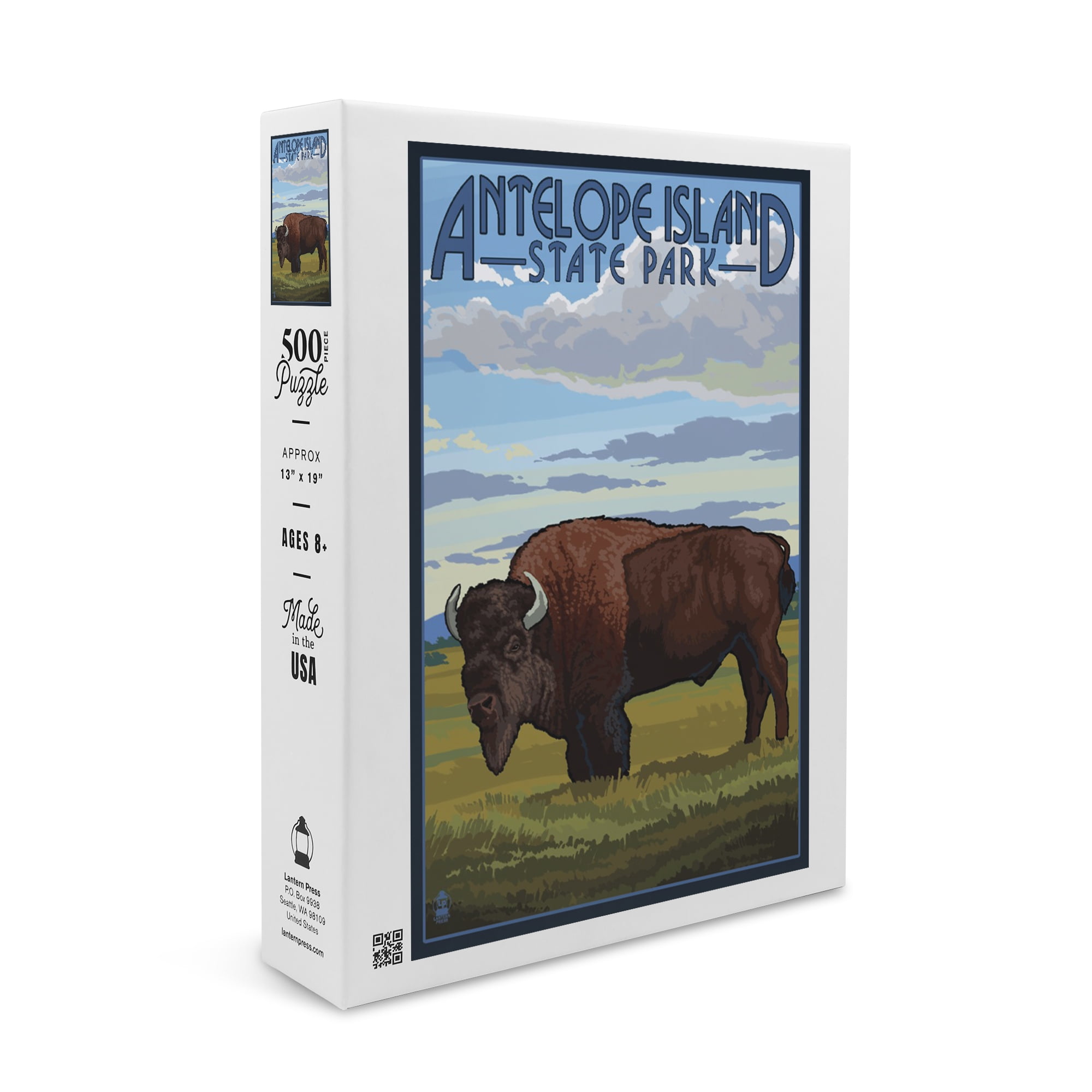 Antelope Island State Park, Utah, Bison and Field (19x27 inches ...