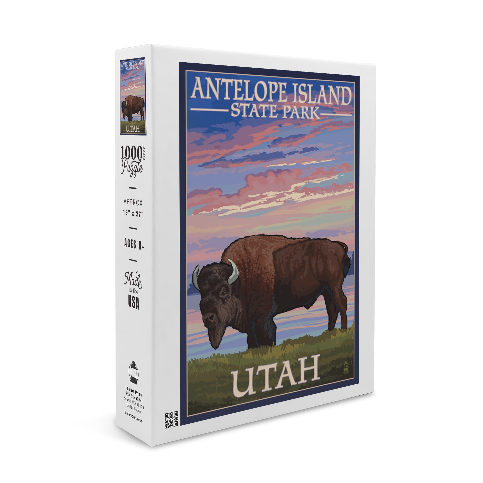 Antelope Island State Park, Utah, Bison and Sunset (1000 Piece Puzzle ...