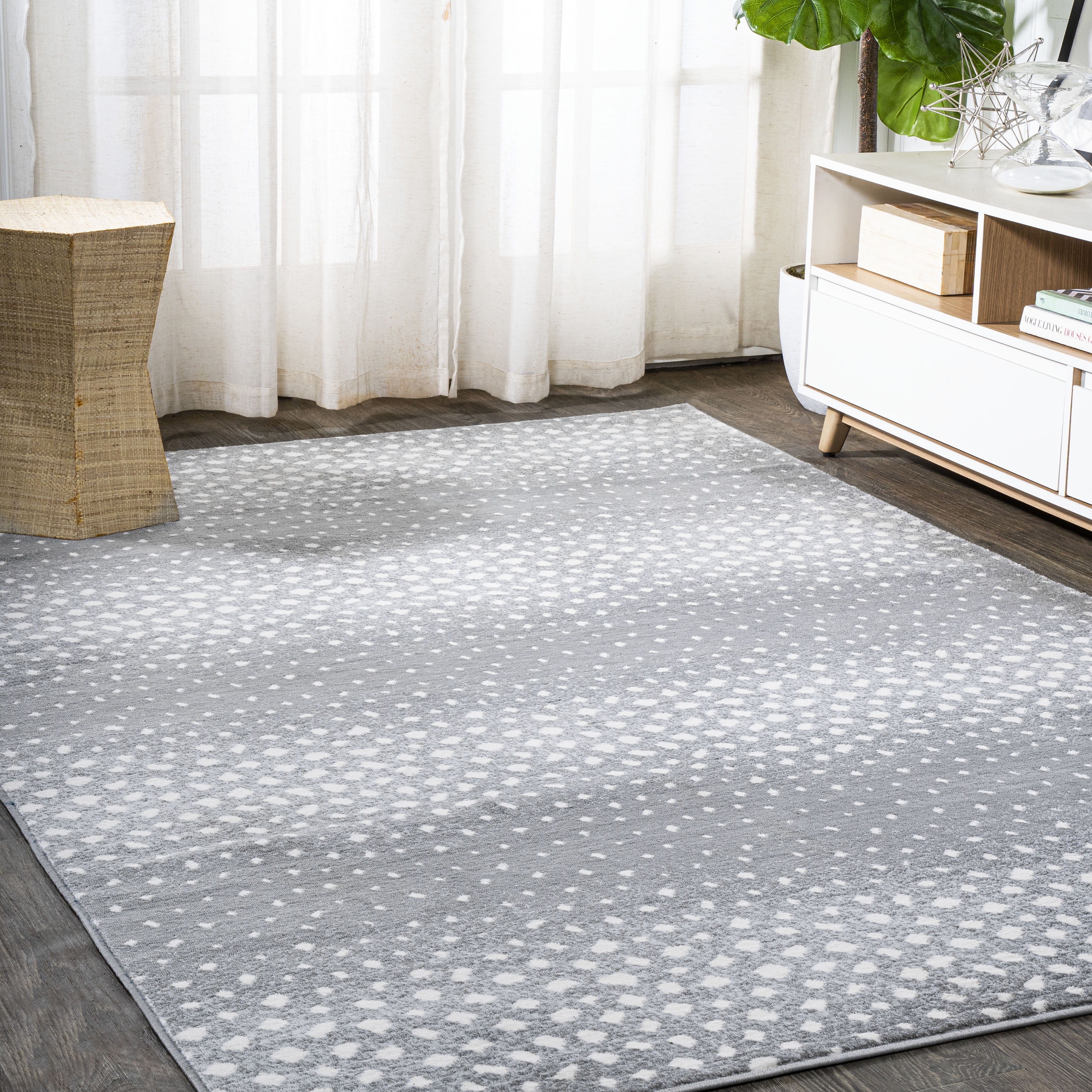 Antelope Modern Animal Gray/Cream 8 ft. x 10 ft. Area Rug - Walmart.com
