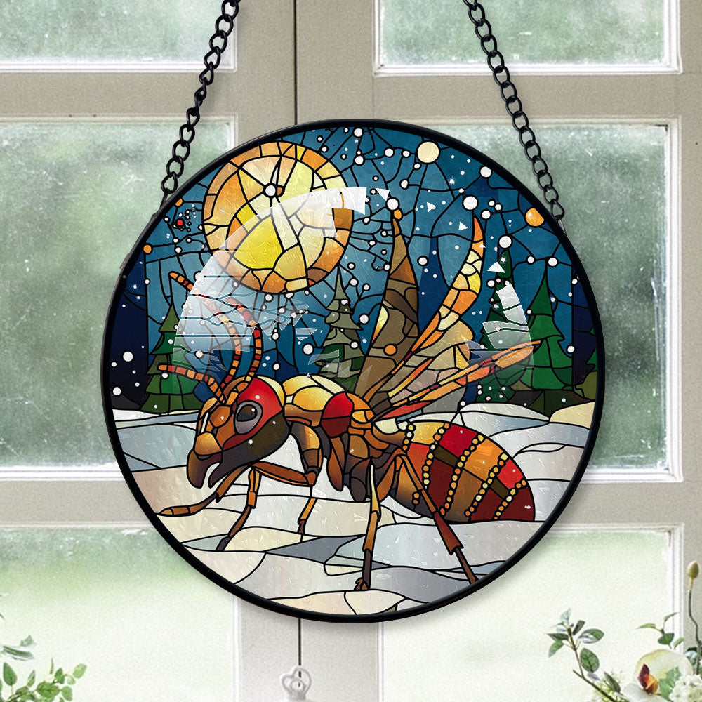 Antelope Ornament Christmas 2025, Antelope Stained Glass Hanging Window ...