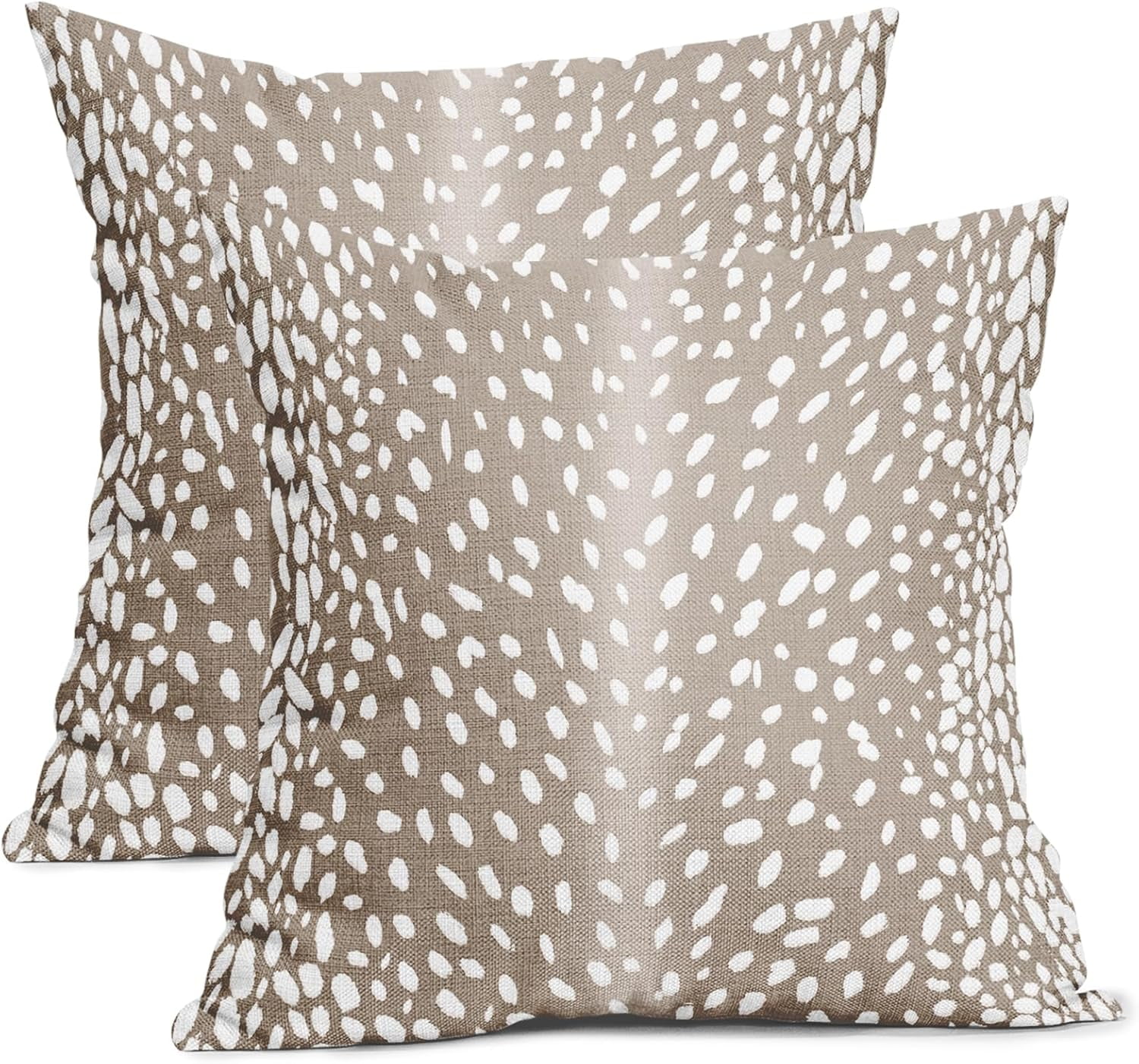 Antelope Pillow Covers 16X16 Inch Beige Deer Animal Print Decorative ...