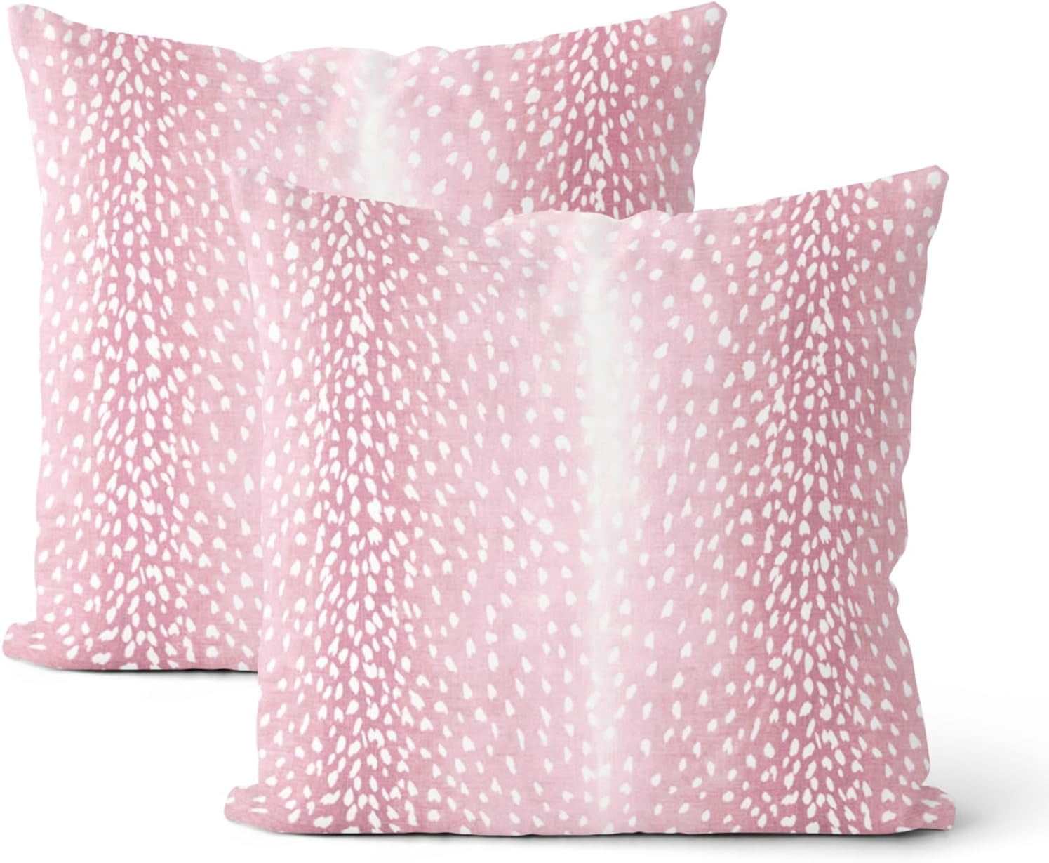Antelope Pillow Covers 18x18 Inch 2 Pcs Preppy Pink Deer Animal Skin ...