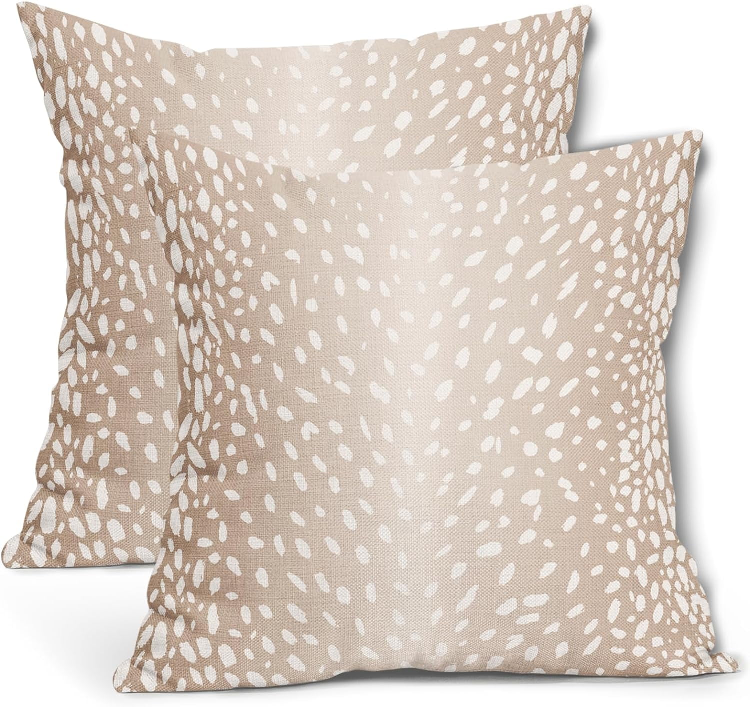 Antelope Pillow Covers 20X20 Inch Peach Pink Faux Fawn Deer Animal ...