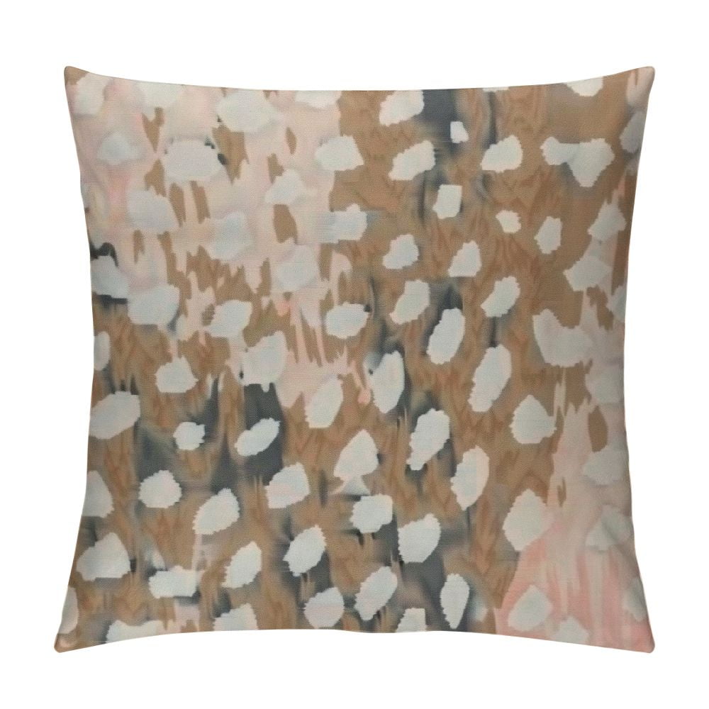 Antelope Pillow Covers Soft Linen Faux Fawn Animal Print Modern Euro ...