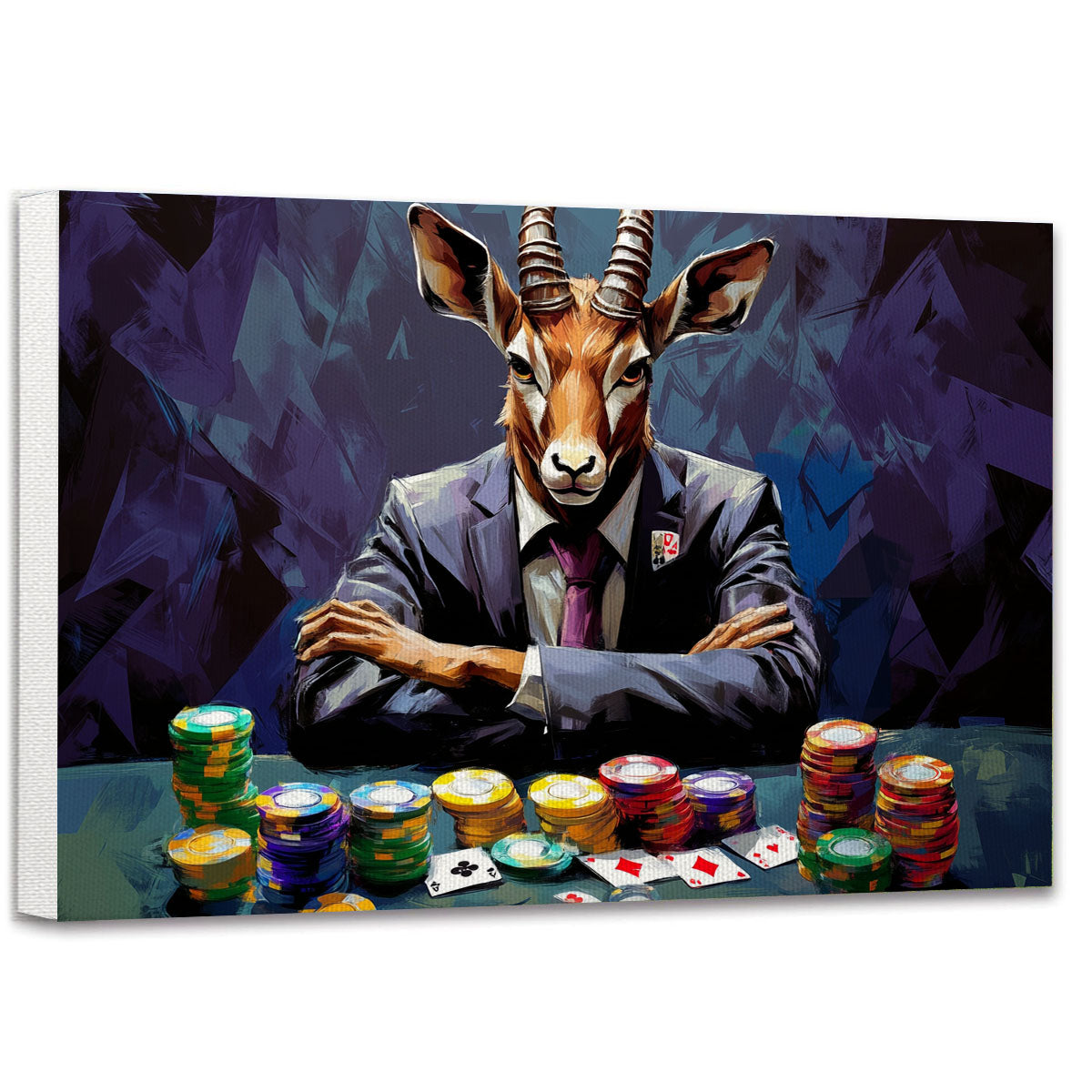 Antelope Playing Poker Poster Wall Art Poster Wall Decor Aesthetic ...