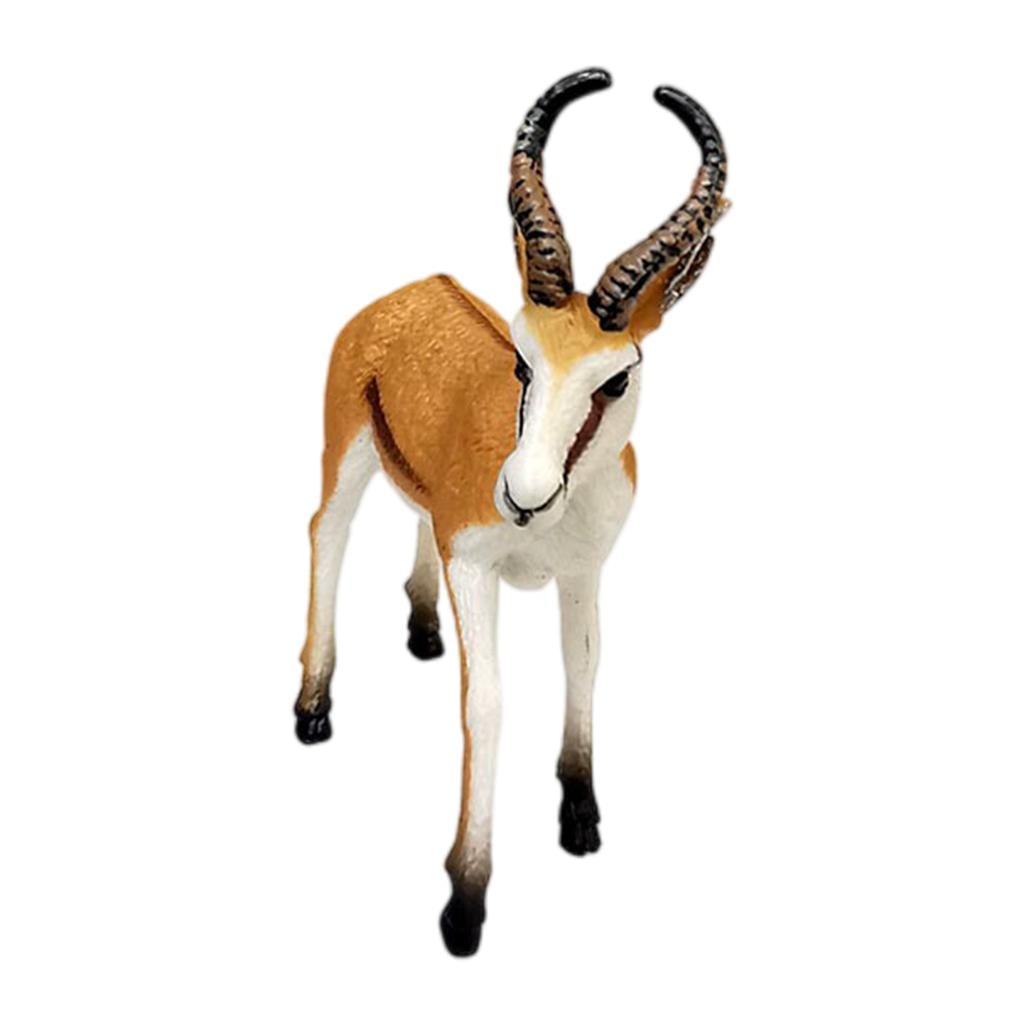 Antelope Springbok Deer Figurines Learning Preschool Zoo Animal Toy for ...