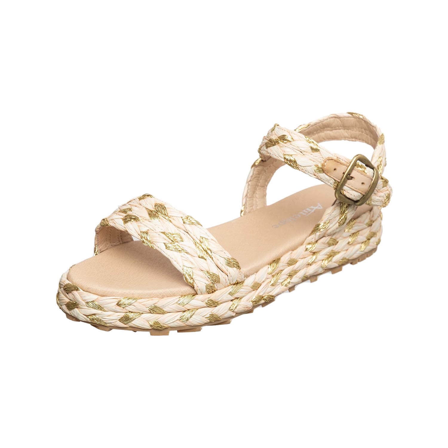 Antelope Women's Brenna Rafia Flat Platform Sandals - Walmart.com